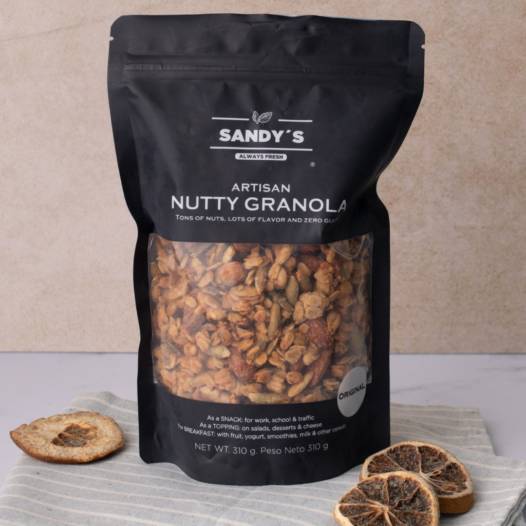 GRANOLA ARTESANAL SANDY´S NUTTY GRANOLA 310g – Gento Coffee Roasters